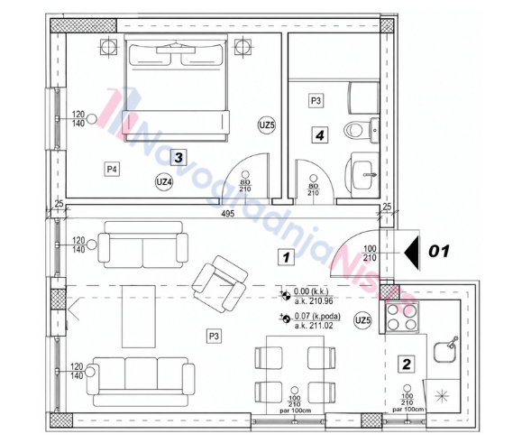 Jednoiposoban stan na prodaju, 35.02m2, 70.040€