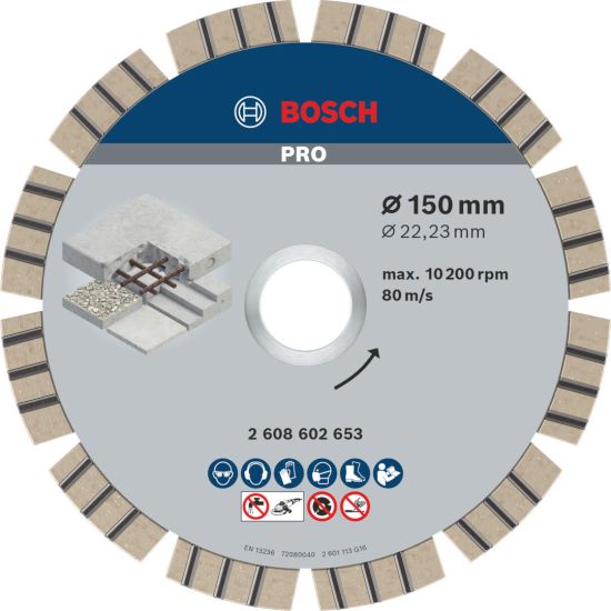 Bosch PRO Concrete dijamantska rezna ploča 150x2.4 mm segmenti 12 mm (2608602653)
