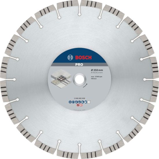 Bosch PRO Concrete dijamantska rezna ploča 350x3.2x20x25.4 mm segmenti 15 mm (2608602658)