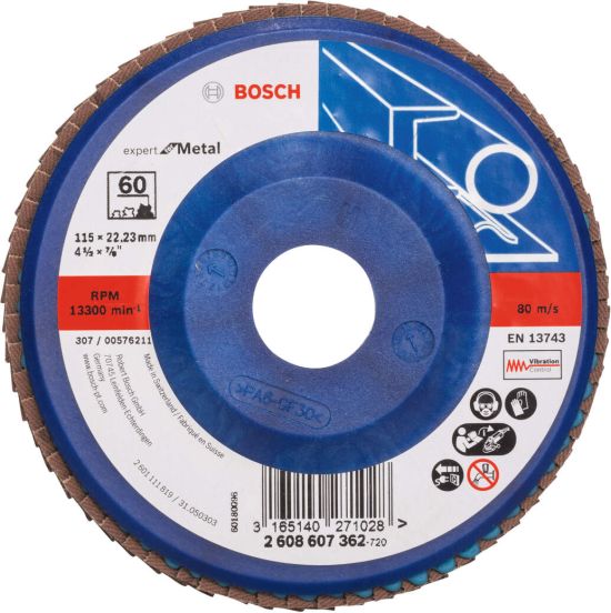 Bosch lamelni brusni disk X551, Expert for Metal, prečnik 115 mm; granulacija 60, ravni - 2608607362
