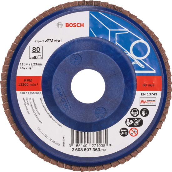 Bosch lamelni brusni disk X551, Expert for Metal, prečnik 115 mm; granulacija 80, ravni - 2608607363