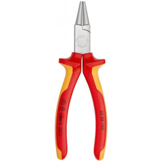 Knipex 1000V VDE izolovana klešta za hvatanje sa okruglim čeljustima 160mm (22 06 160)