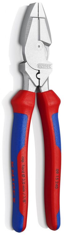 Knipex kombinovana klešta za kablove sa tačkom za presovanje Lineman 240mm - hromirana (09 15 240)