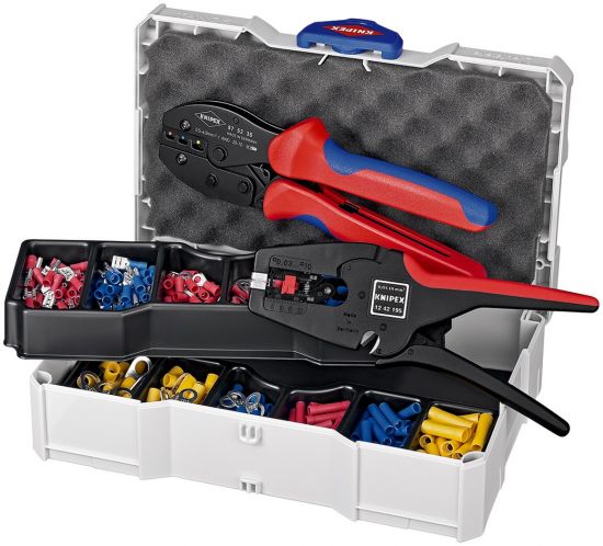 Knipex set Multistrip skidač izolacije + PreciForce® klešta za izolovane konektore u TANOS MINI-systainer® plastičnoj kutiji sa izolovanim papučicama (97 90 22)
Knipex automatska klešta za skidan...