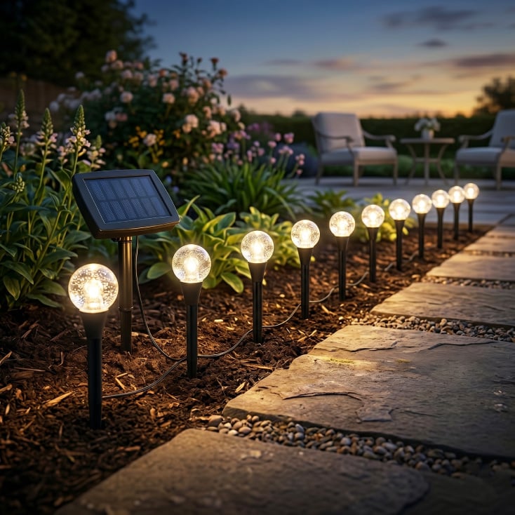 Solarni LED ubadajući niz 1.8 m, 10 lampi