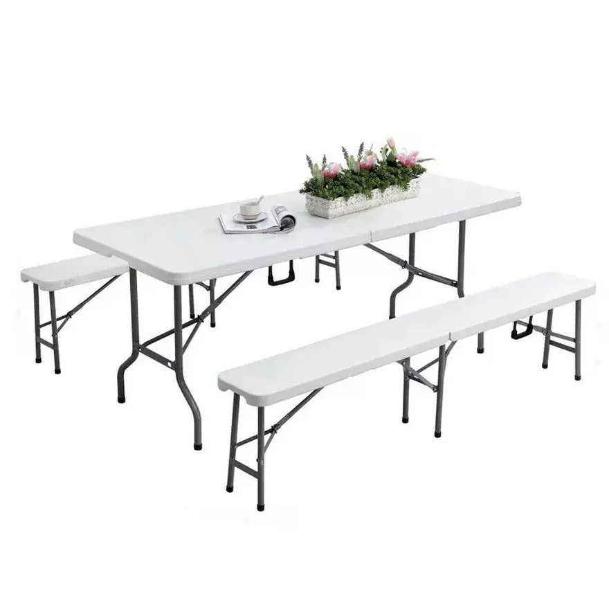 Prenosivi pivski sto sa klupama 181x70cm