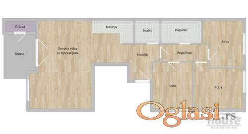 STAN - NOVI SAD - TELEP - 80m2 - 199200 evra