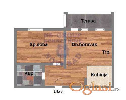 Komforan jednoiposoban stan od 45m2 - Mišeluk