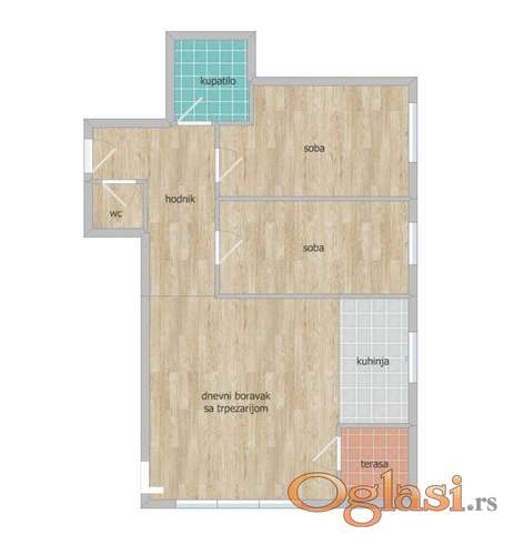 STAN - NOVI SAD - TELEP - 62m2 - 173600 evra