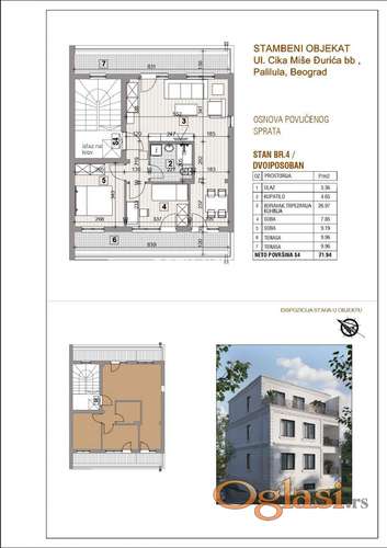 Moderna novogradnja na Karaburmi, 72m2, 2.5 ID#3489