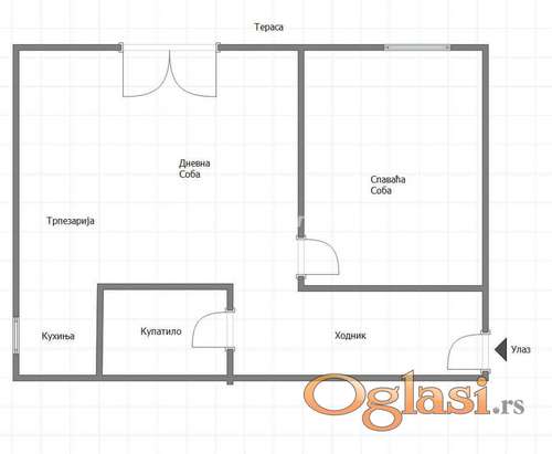Stari Futog-Uknjižen Dvosoban stan 41 m2 u prizemlju-Može Kredit za Mlade-065/385 8880