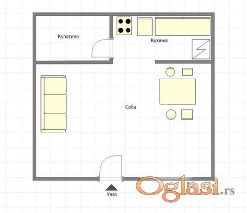 Stari Futog-Uknjižena Garsonjera 28 m2-Može Krediz za Mlade-065/385 8880
