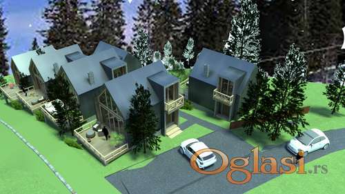 Prodajem projekat sa 6planinskih kuća, 9ari placa