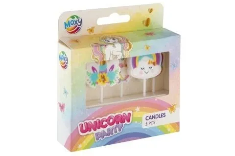 Rođendanske svećice 7 cm UNICORN 5 kom
