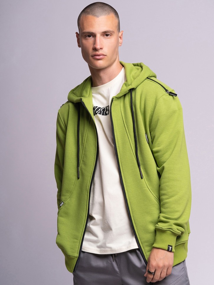 ZIP-UP HOODIE — AVOKADO/LIME ZELENA