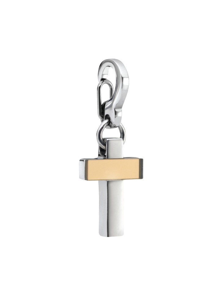 PRIVEZAK-PRISM CROSS CHARM GOLD