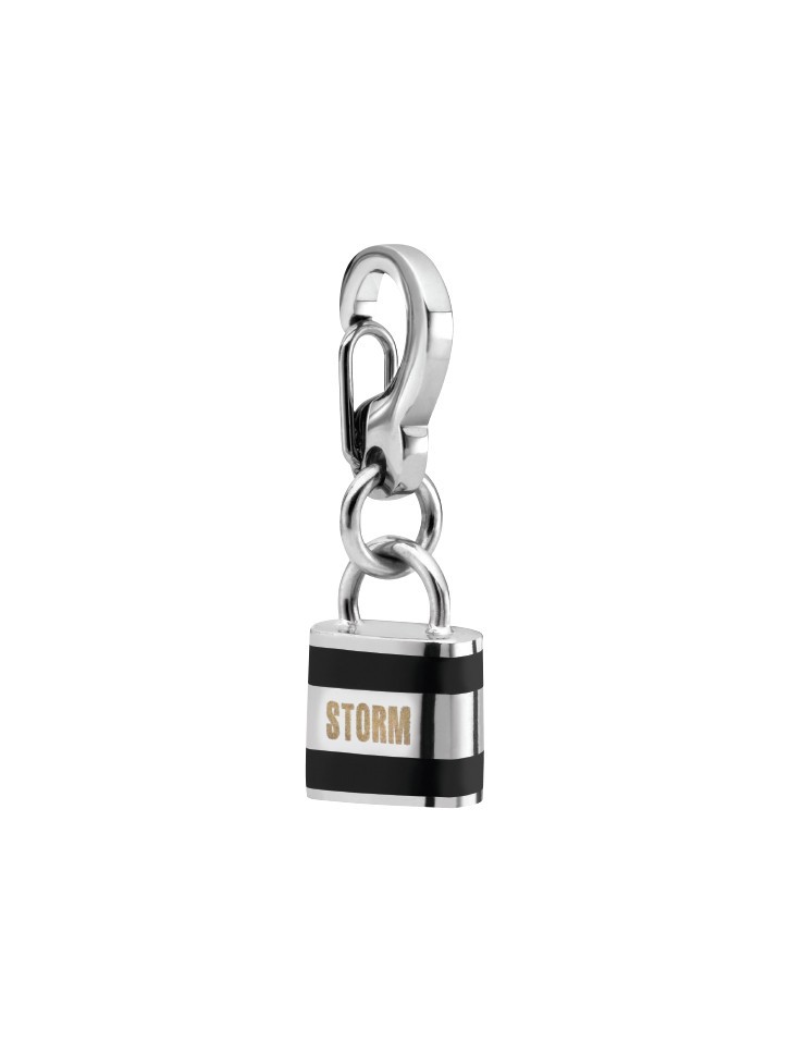 PRIVEZAK-ENAMEL LOCK CHARM BLACK