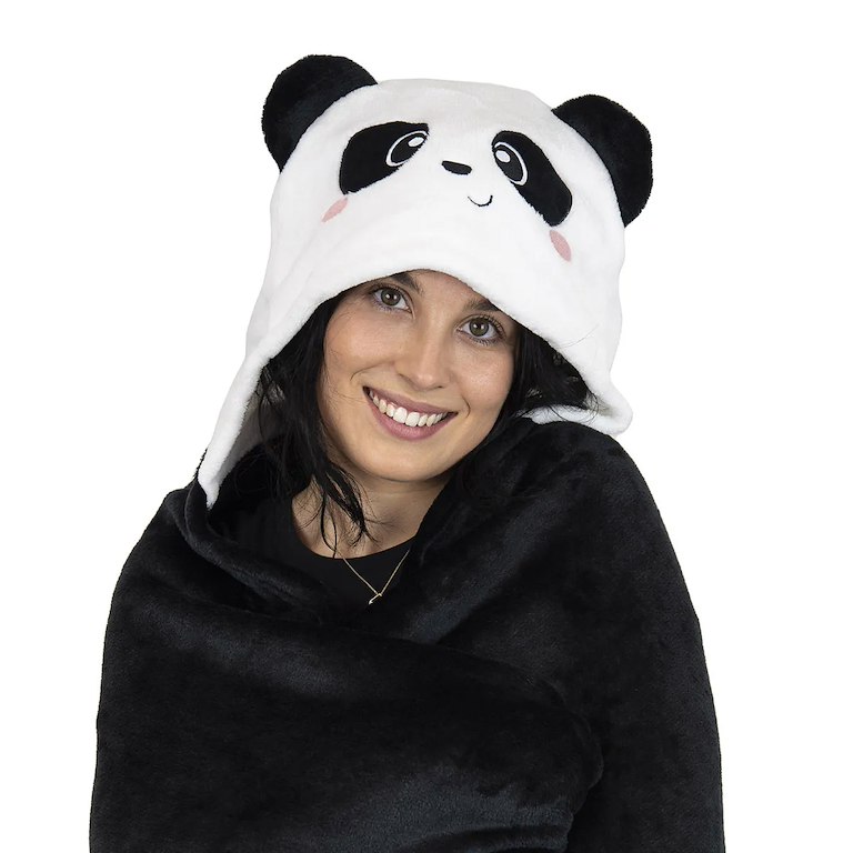 Ćebe sa kapuljačom i džepovima PANDA