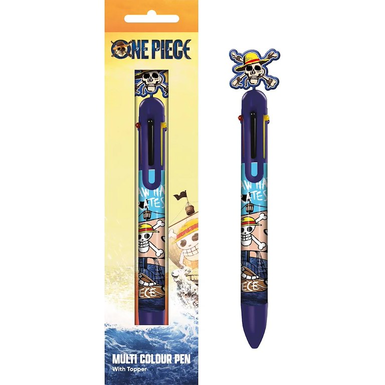 Multikolor hemijska olovka sa toperom ONE PIECE