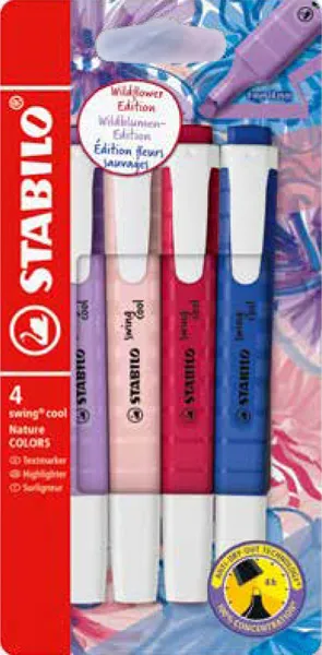 STABILO BOSS set četiri signira WILD FLOWER
