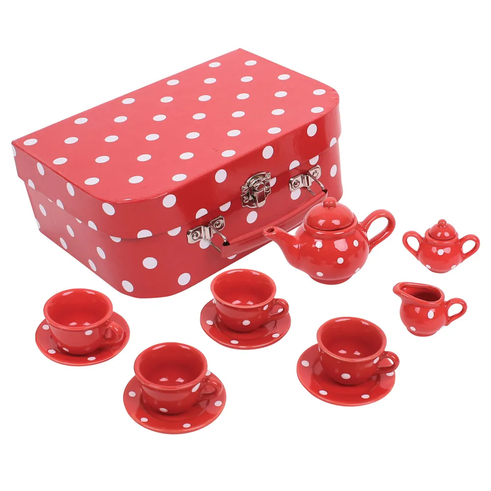 Dečija Igračka RED POLKA DOT TEA SET