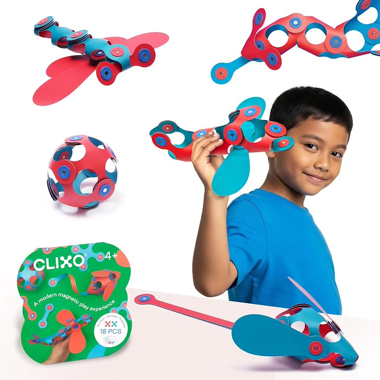 Magnetna igračka ITSY PACK - FLAMINGO/TURQUOISE