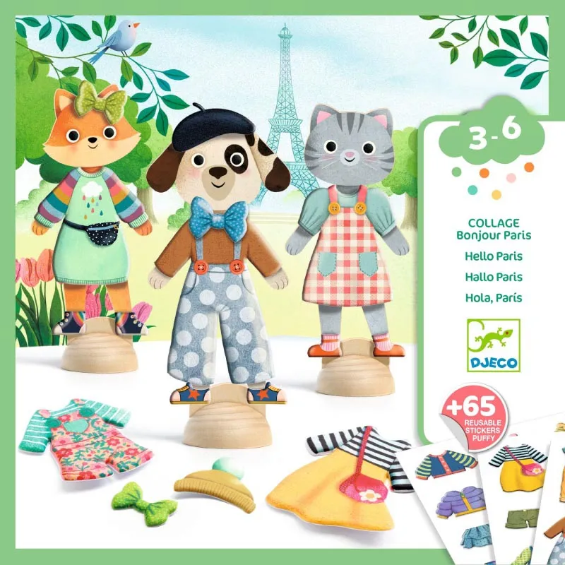 Kreativni set za oblačenje lutkica BONJOUR PARIS