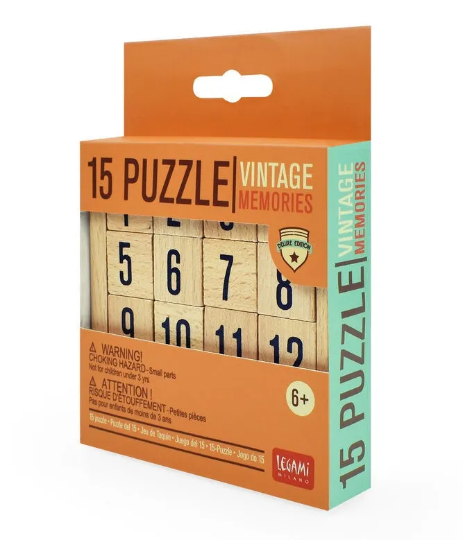 Retro drvena igra 15 PUZZLE