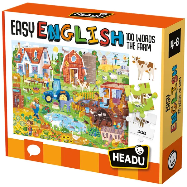 Puzzle za decu FARMA: 100 ENGLESKIH REČI