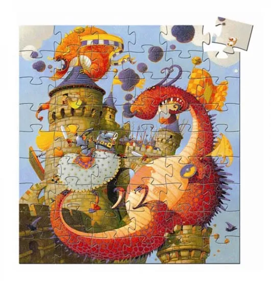PUZZLE SILHOUETTE VAILLANT AND THE DRAGON 54 PCS