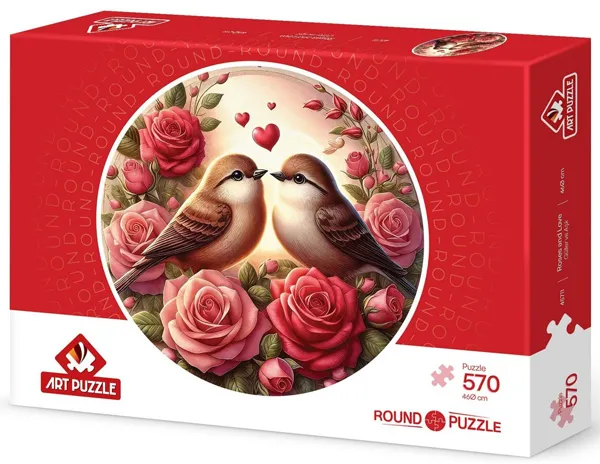Okrugle puzzle RUŽE I LJUBAV 570kom
