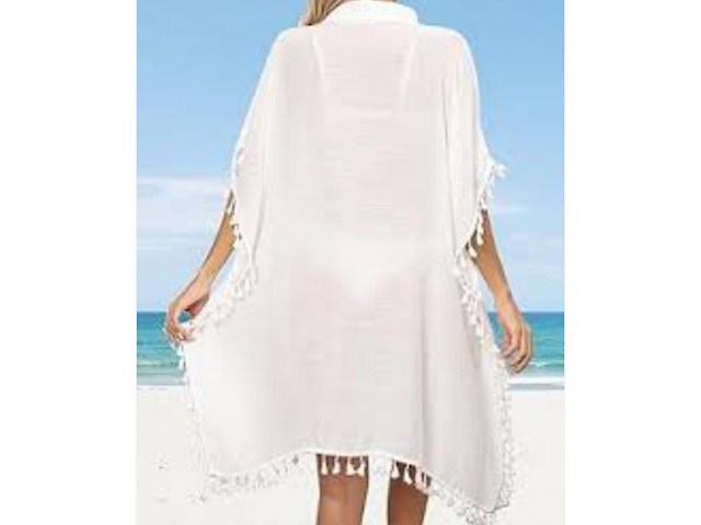 LCW CASUAL Beli Ogrtač / Pončo Za Plažu Sa Resama – XL