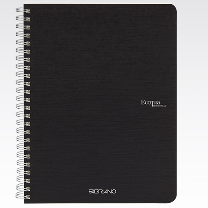 Sveska spirala A5 karo 70L 90g EcoQua Fabriano 19148109 crna (nero)