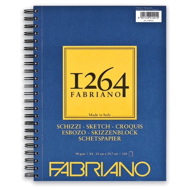 Blok Sketches spirala A4 120L 90g (natural grain) 1264 Fabriano 19100635