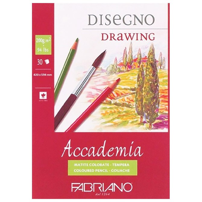 Blok Accademia Disegno Drawing 42x59,4cm 30L 200g Fabriano 41204259