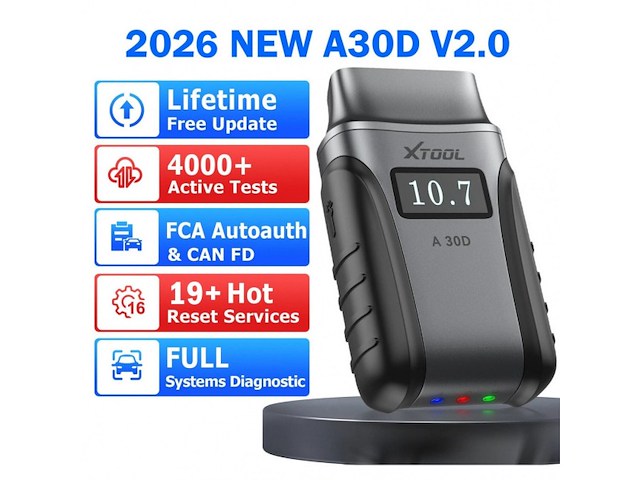 Novo- XTOOL Anyscan A30D V2.0 Bluetooth OBD2 CANFD FCA