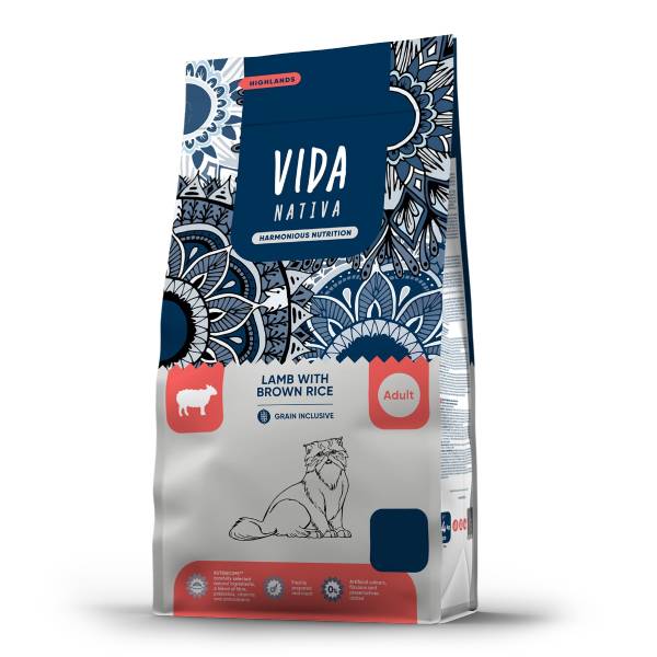 Vida Nativa – Adult Cat, jagnje/braon pirinač, 320 gr