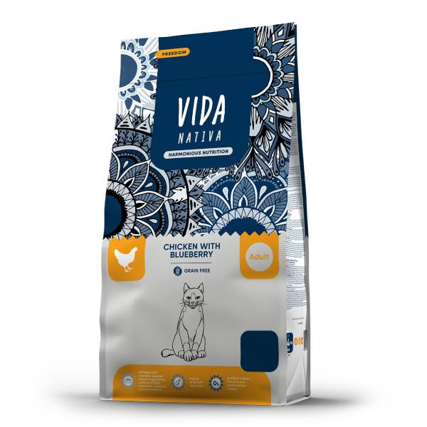 Vida Nativa – Adult Cat, pile/borovnica, 1,4kg
