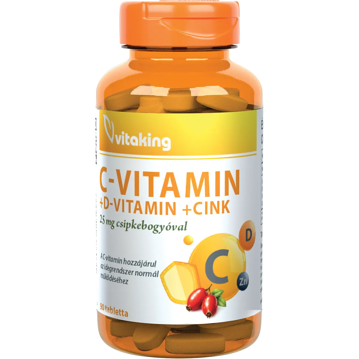 C+D3+Zinc bisglycinate + rosehip (90 tab.)