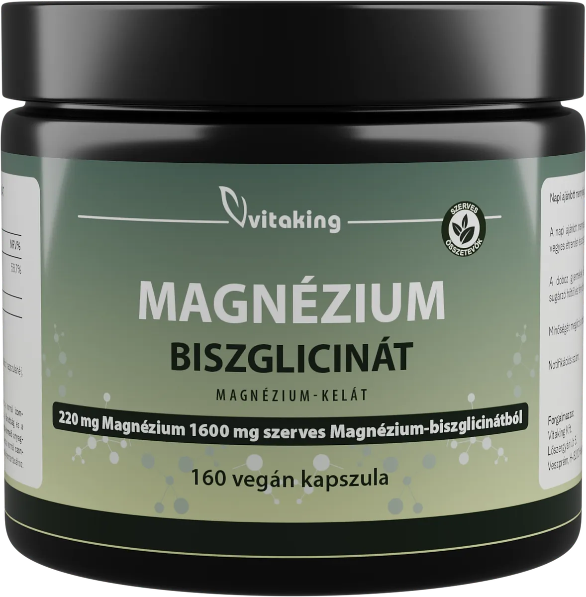 Organic Magnesium Bisglycinate (160 kap.)