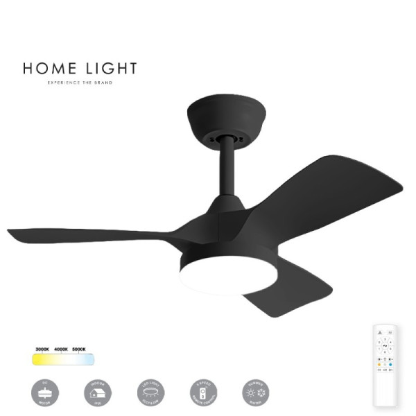 HOME LIGHT Plafonski ventilator FD220 BRYCE CRNI
