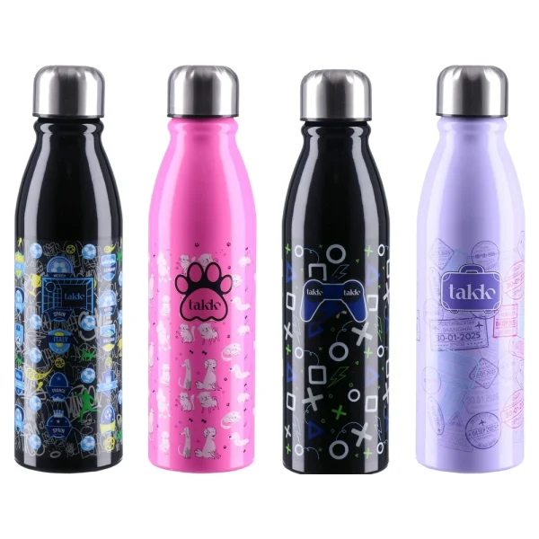 Hydro Class, flašica za vodu, čelična, 600ml, Game, miks