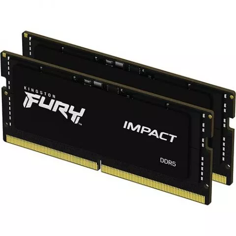 KINGSTON 64GB (2X32GB) DDR5 4800MT/S CL38 FURY IMPACT BLACK SODIMM MEMORIJA | KF548S38IBK2-64