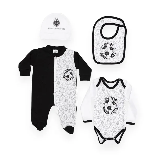 FK Partizan Bebi Komplet – Kapica, Portikla, Bodi i Zeka | Poklon za Bebe