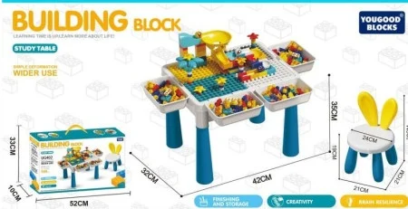 Hk mini igračka sto sa kockicama za slaganje ( A087113 )