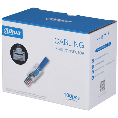 Dahua RJ45 pass through konektori za CAT5 i CAT5E pakovanje 100 komada