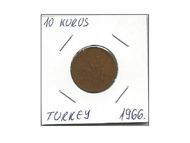 b1 Turkey 10 kurus 1966.