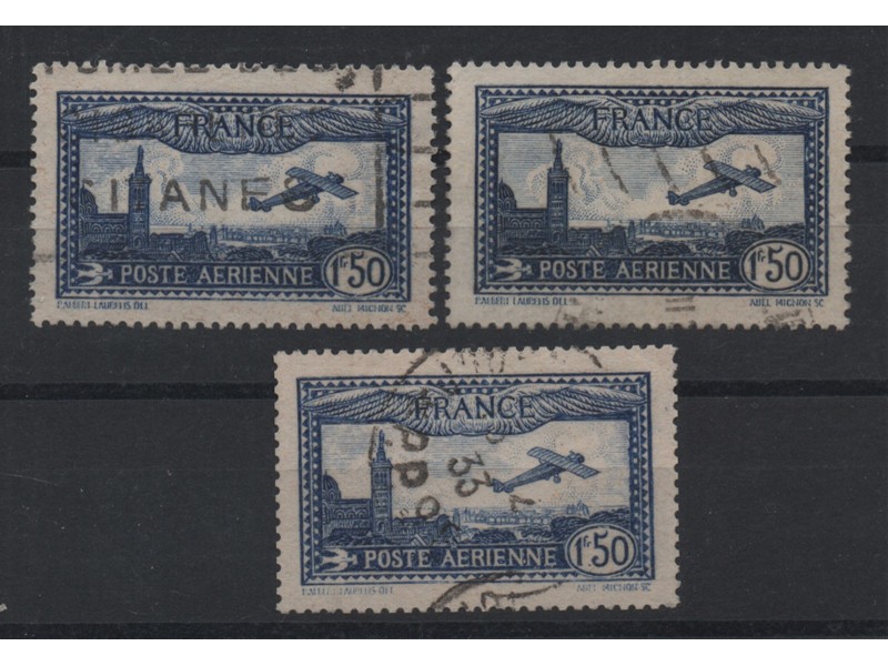 01, Francuska 1930 Avioni sve 3 boje žigosano