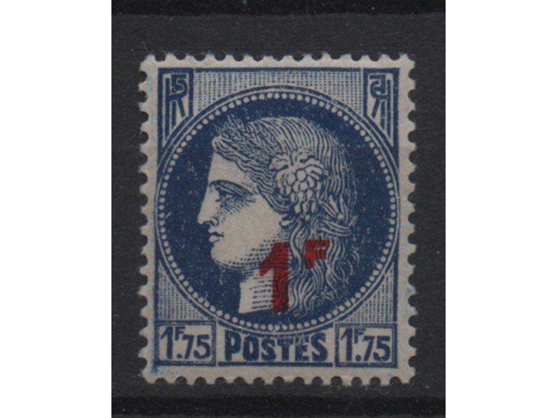 07, Francuska 1941 Pretisak 1F na 1,75F, čista marka