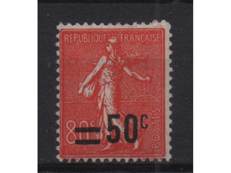 03, Francuska 1927 Pretisak 50c na 80c, čista marka
